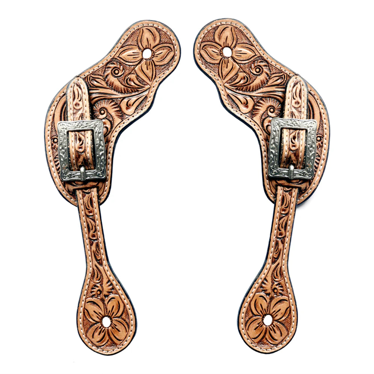 Plain Tooled Spur Straps – SimplyHide